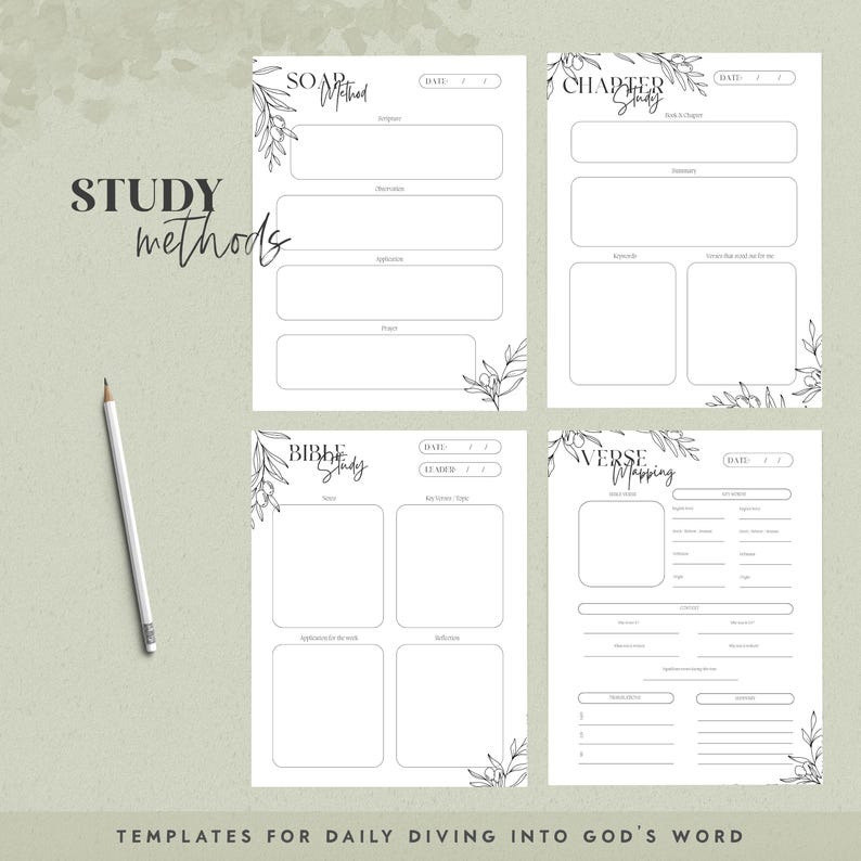 Comprehensive Bible Study Journal Printable Bundle | Faith Digital ...