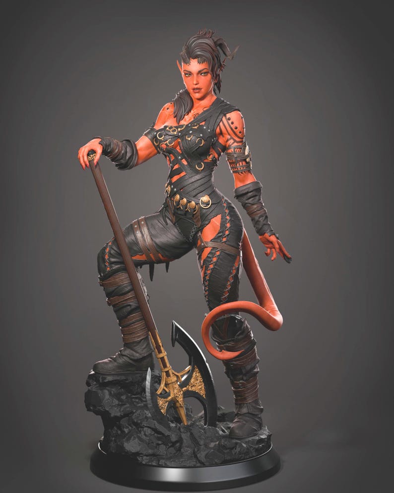 Karlach Cliffgate Baldur's Gate Resin Printed Statue Paintable - Etsy