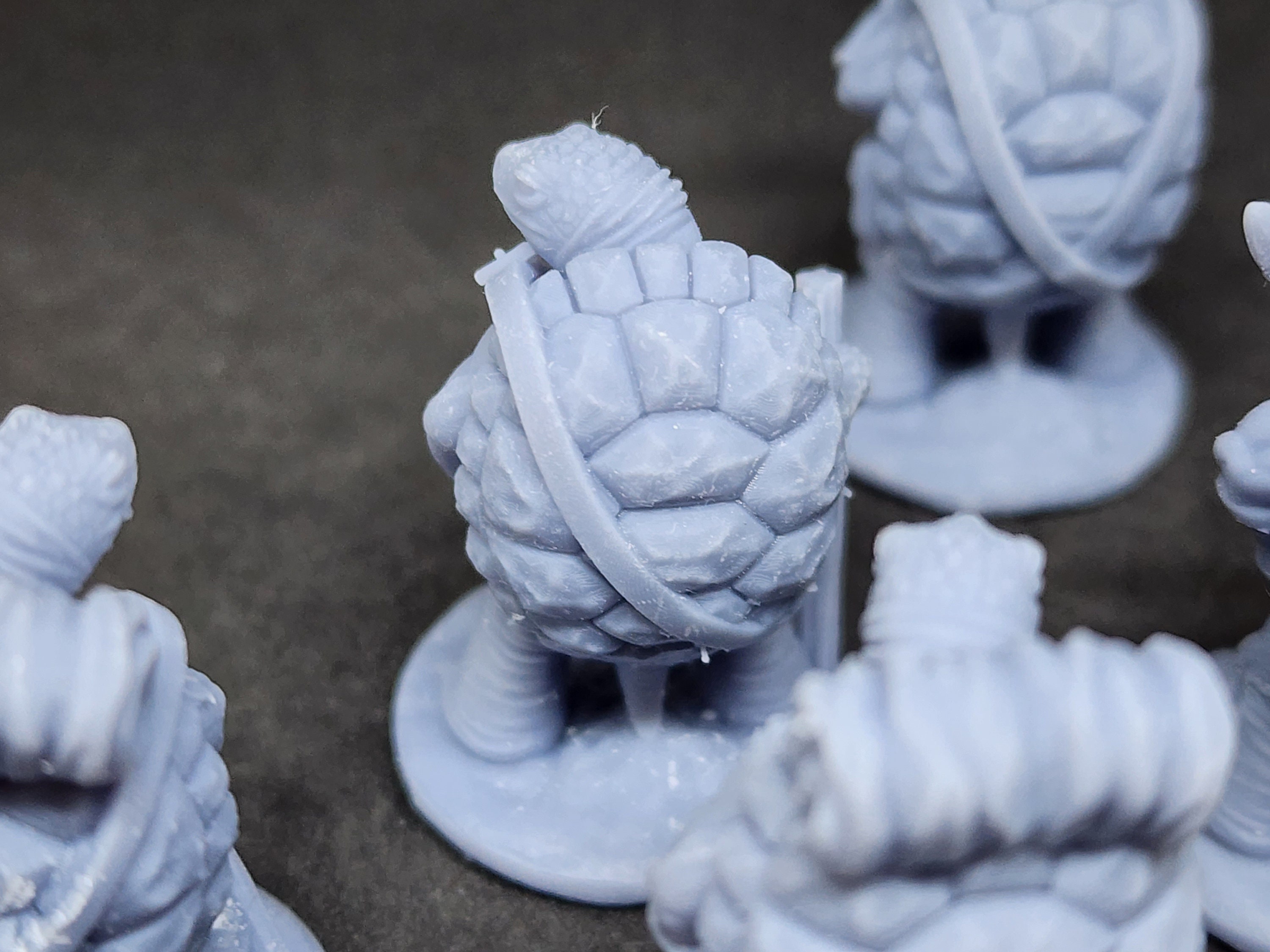 Mini Fig Turtle Soldiers 3D Resin Paintable 6 Piece Figurine Set 28mm ...