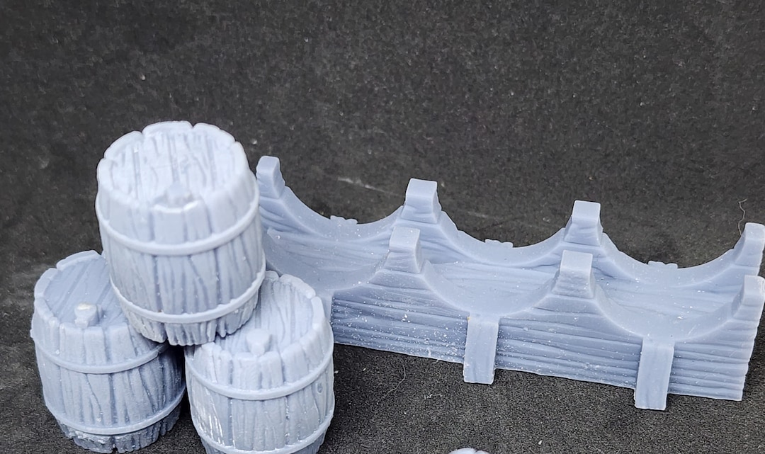 Mini Fig Kegs and Keg Stand - 3D Resin Printed Paintable Miniature DND ...