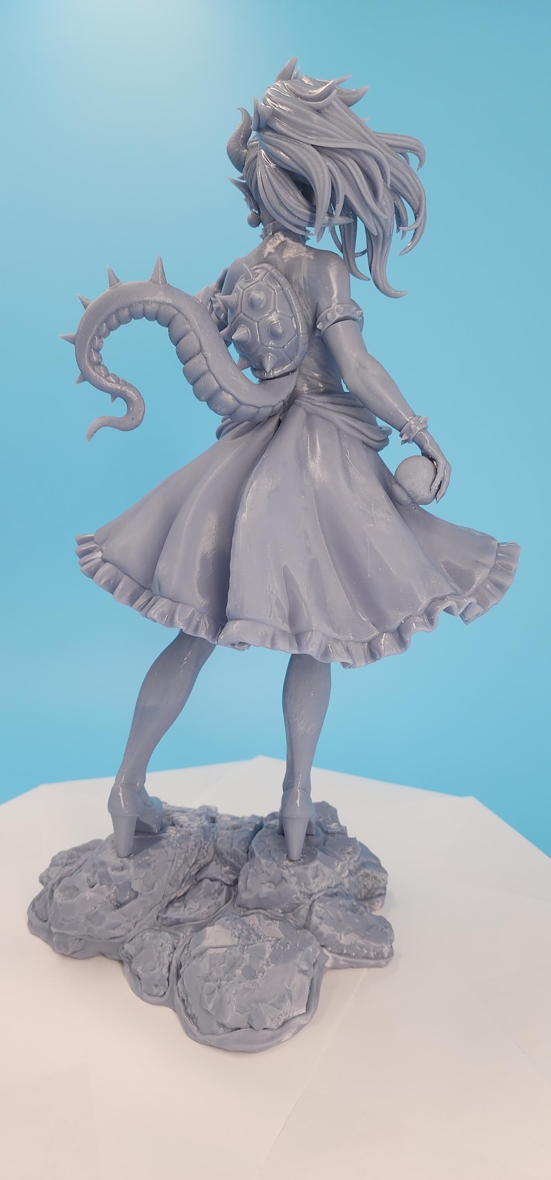 Bowsette Mario Bros Bowser Game Princess Peach Resin Printed Statue ...