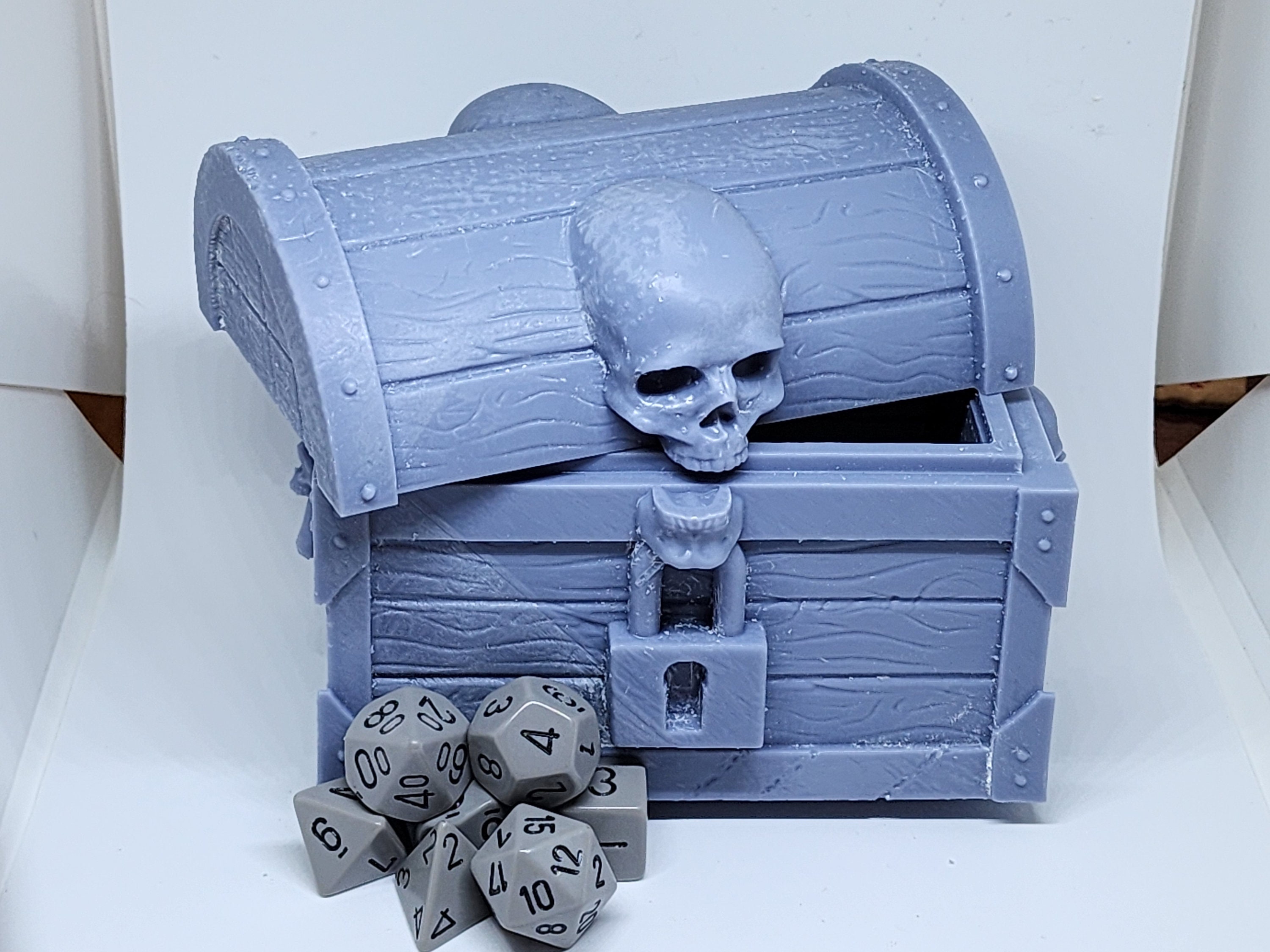 3D Resin Treasure Chest Dice Holder paintable DND RPG Figs - Etsy