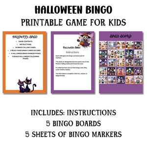 Halloween Bingo Game Printable - Fun Halloween-themed Activity for Kids ...