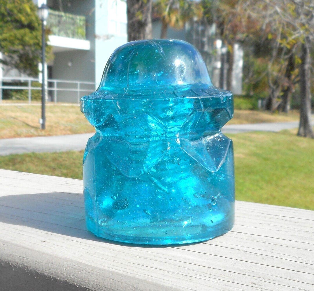 Excellent Blue Aqua CD 135 Chicago Insulating Diamond Style Glass ...