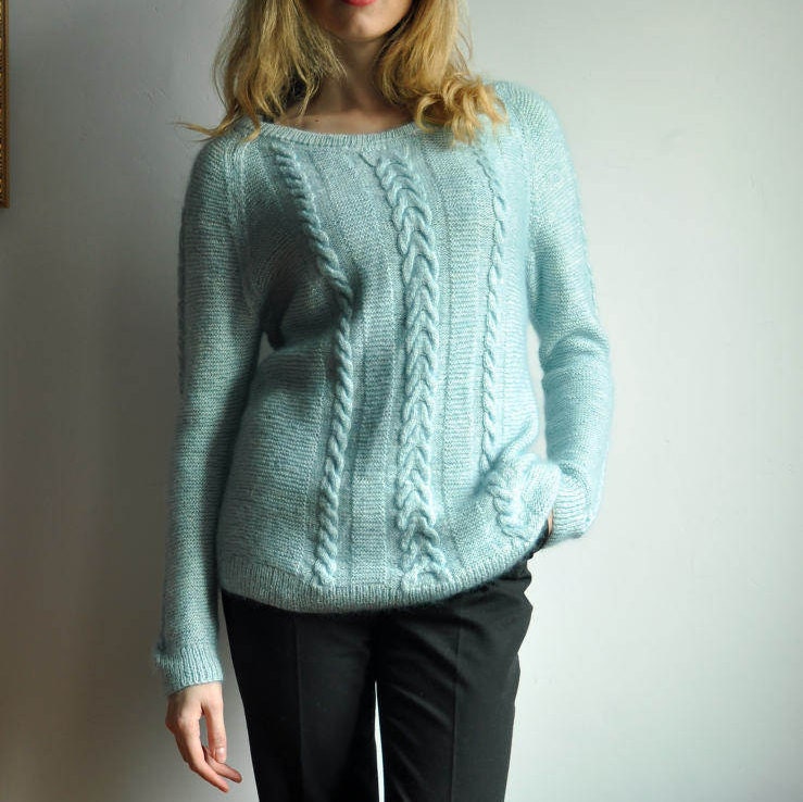 Hand Knitted Mohair Pullover S-M-L - Etsy