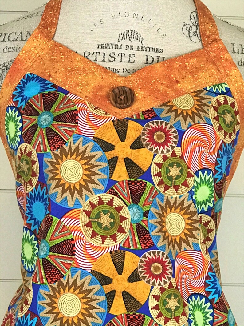 Beautiful Woven Baskets Featured on Vintage-style Apron, Graceful ...