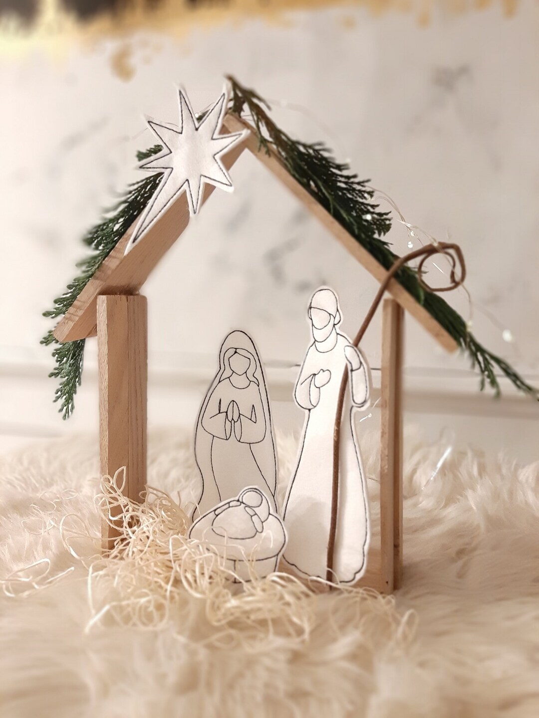 Embroidery File ITH nativity Scene 20x20 - Etsy