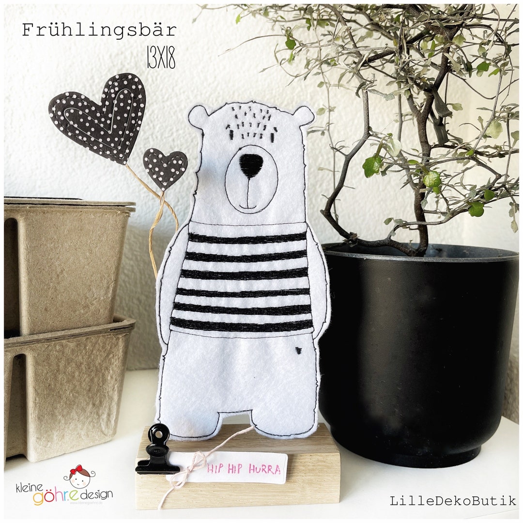 Embroidery File ITH Spring Bear - Etsy