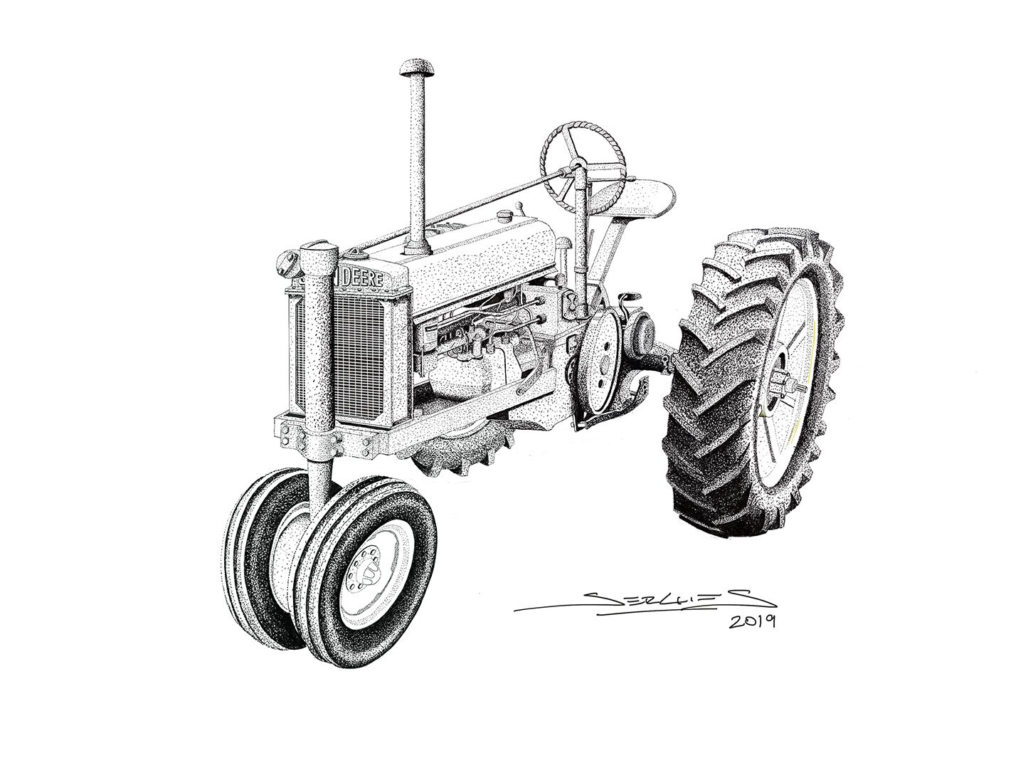 John Deere Tractor Pencil Drawings