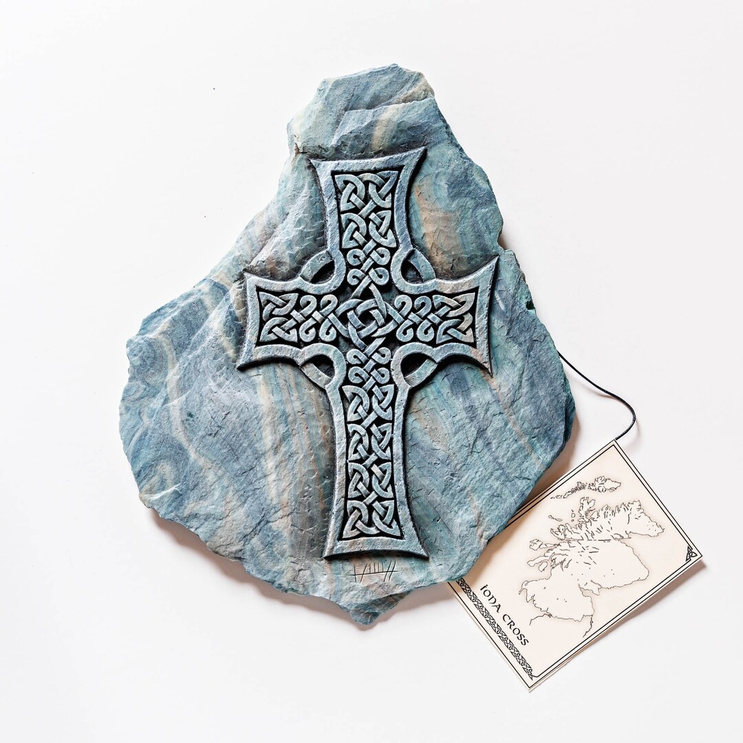 Iona Cross Wall Plaque, Celtic Cross Wall Art, Scottish Gift, Celtic ...