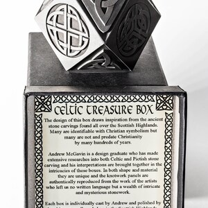 Medium Cube Celtic Treasure Box | Geometric Box | Unique Scottish Gift ...