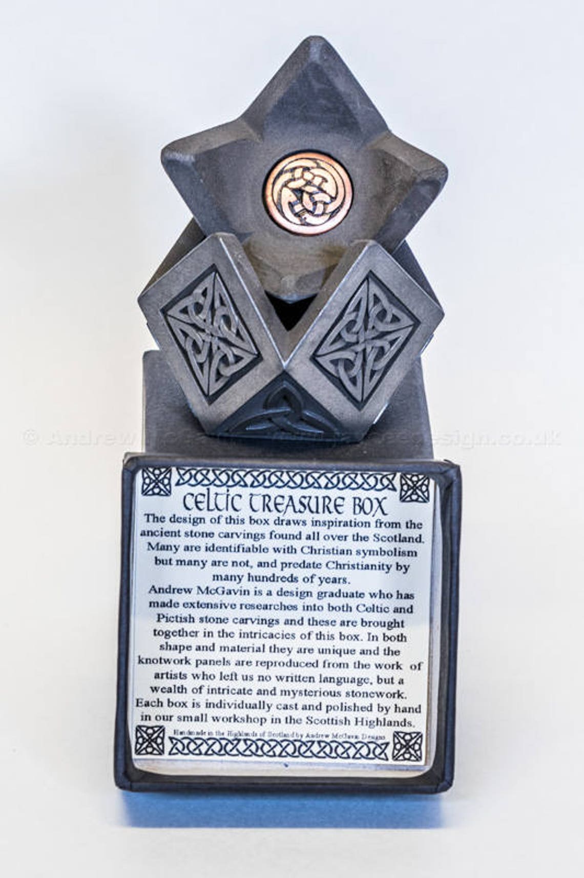 Cold Cast Celtic Treasure Box - Etsy UK