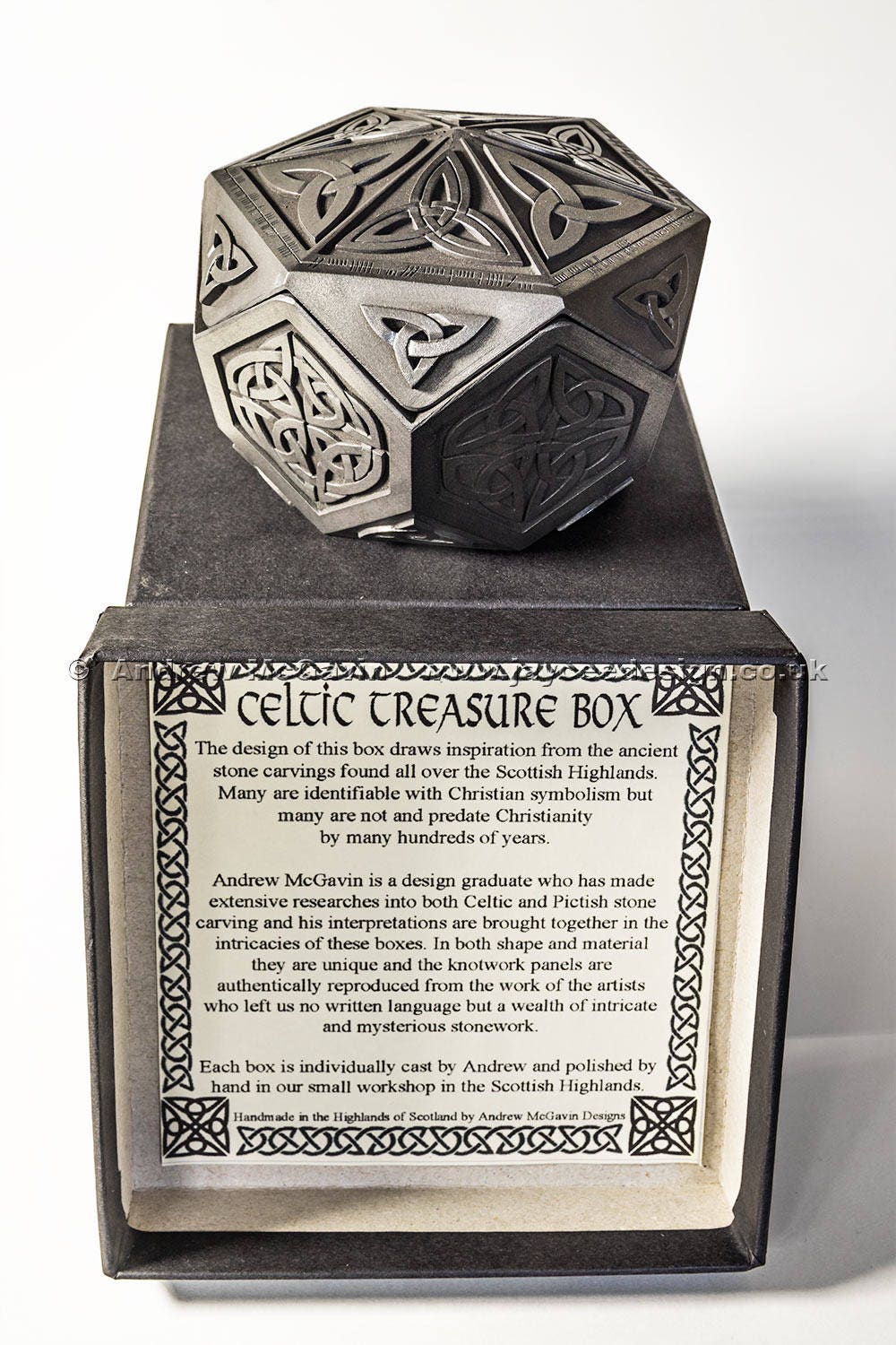 Hexagon Celtic Treasure Box L Handmade in Scotland Unique - Etsy
