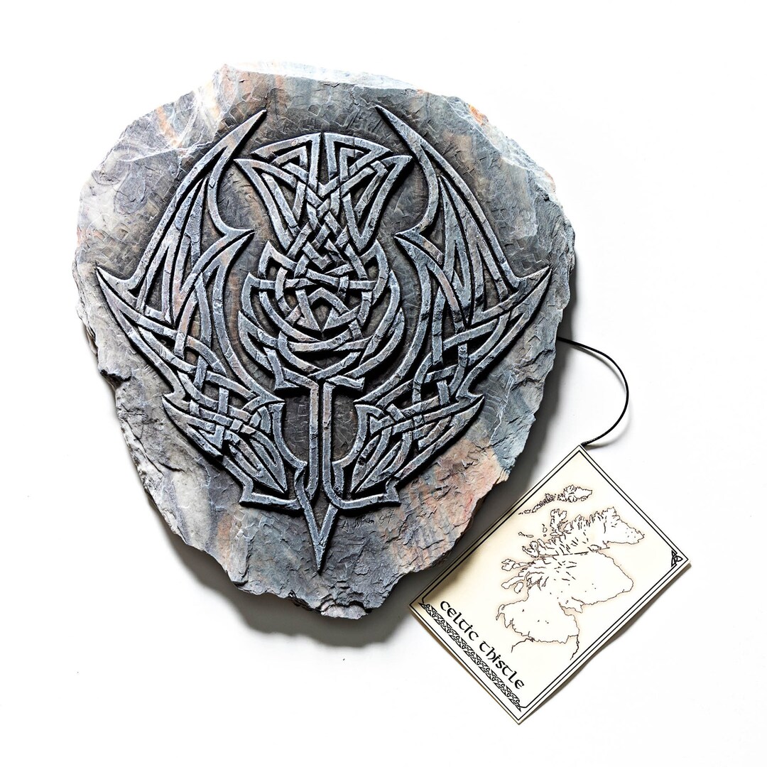 Celtic Thistle Wall Plaque, Scottish Gift, Handmade in Scotland, Celtic ...