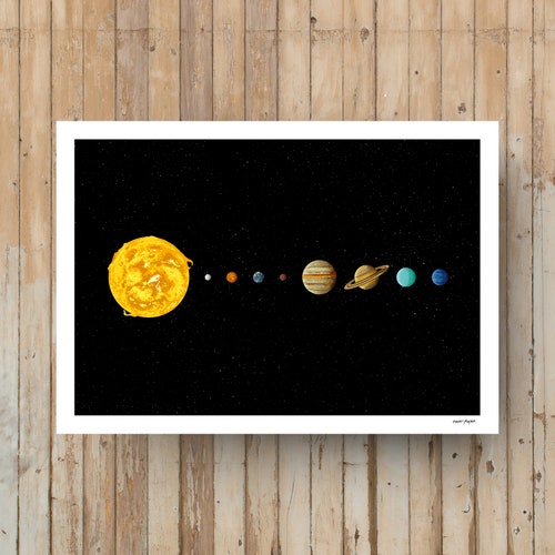 Solar System Model Toys Set Puzzle Wooden Planets and - Etsy