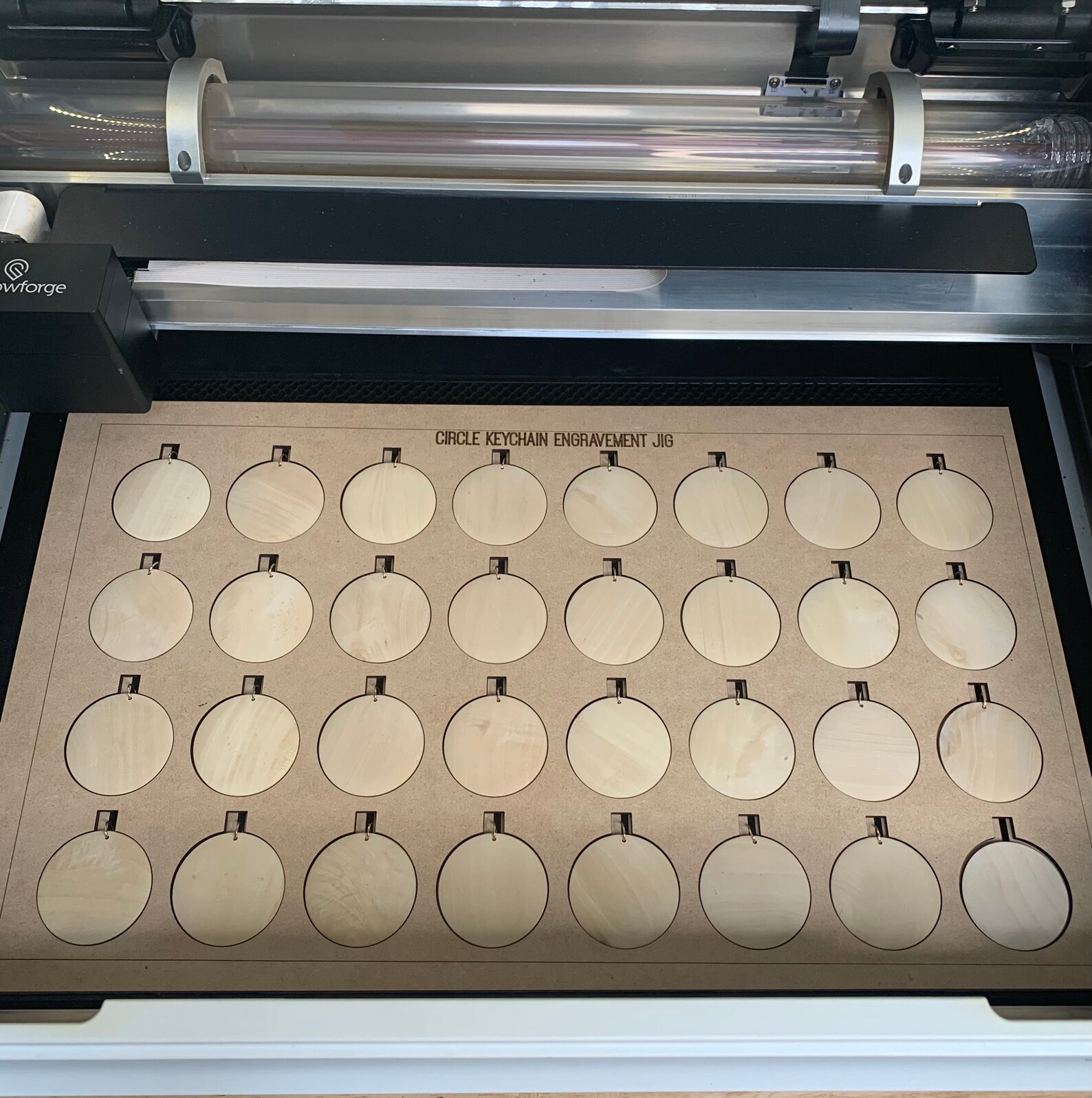 Glowforge Disc Engraving Jig SVG File, Keychain, Wristlet (digital ...