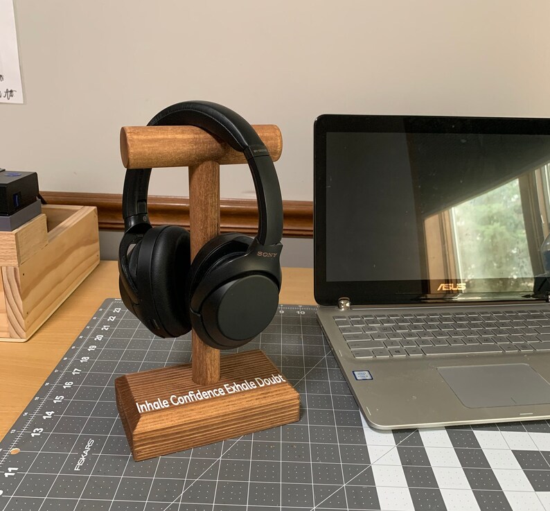 Headphone Storage Natural Wood Headphone Holder Headphone - Etsy
