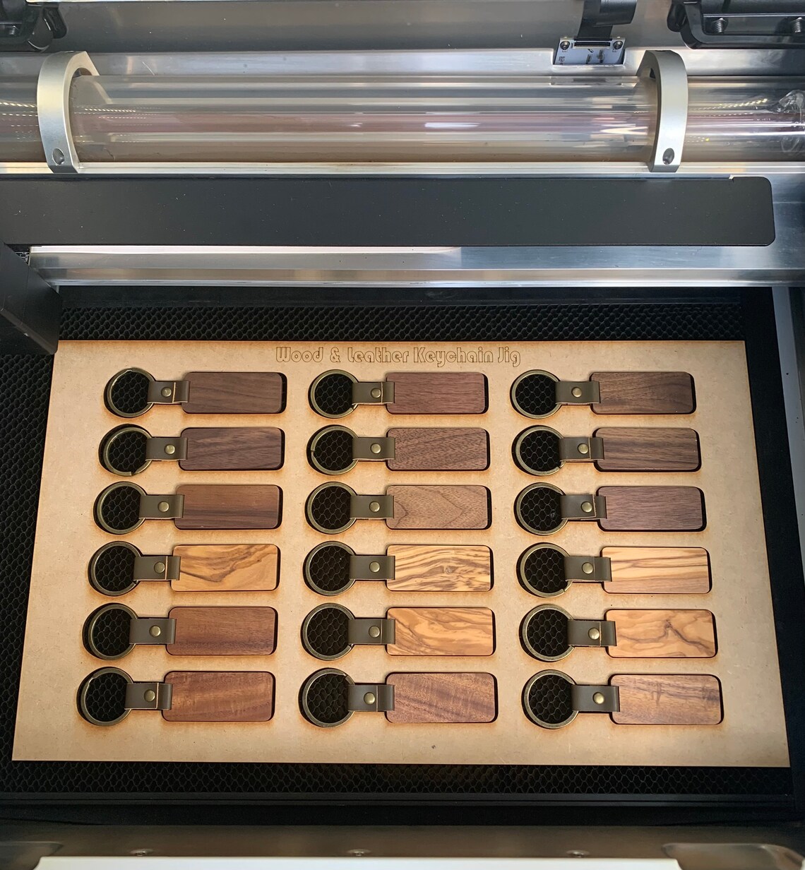 Glowforge Laser Ready SVG File Engraving Jig for Leather and - Etsy