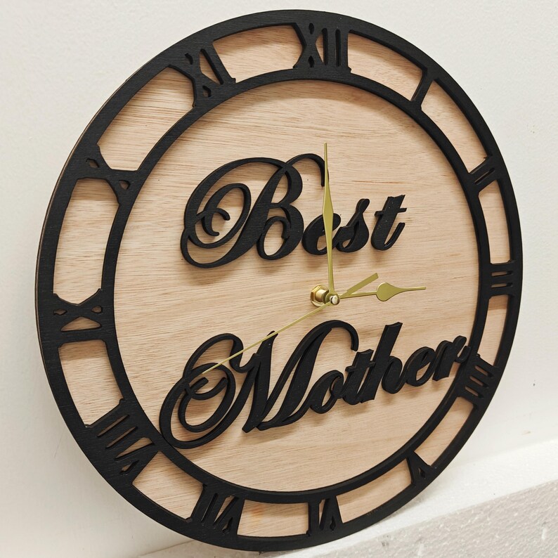 Custom Made Personalised Bespoke Wood Wooden Laser Cut Engraved Black ...