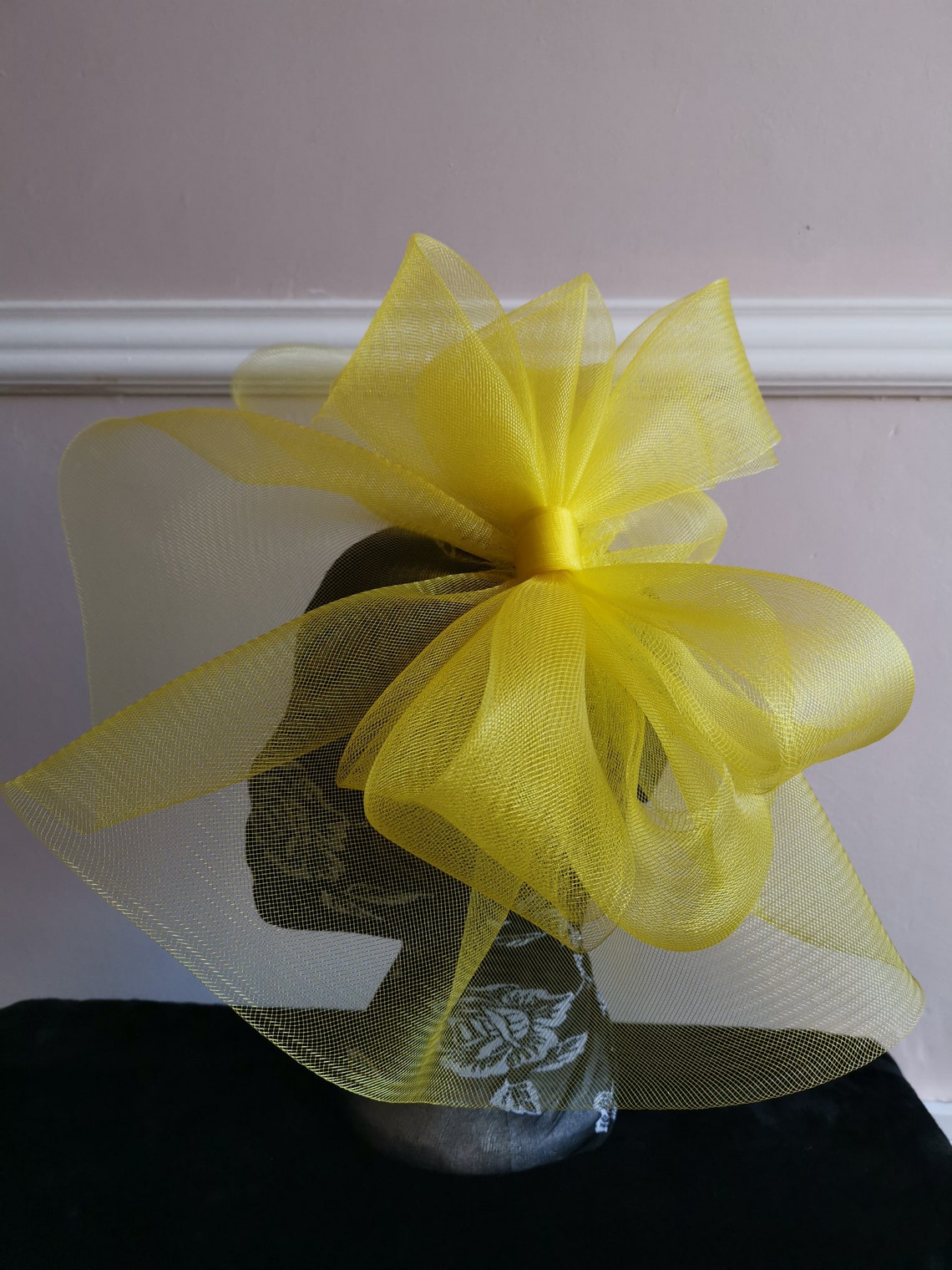 Yellow Fascinator Millinery Burlesque Headband Wedding Hat Hair Piece ...