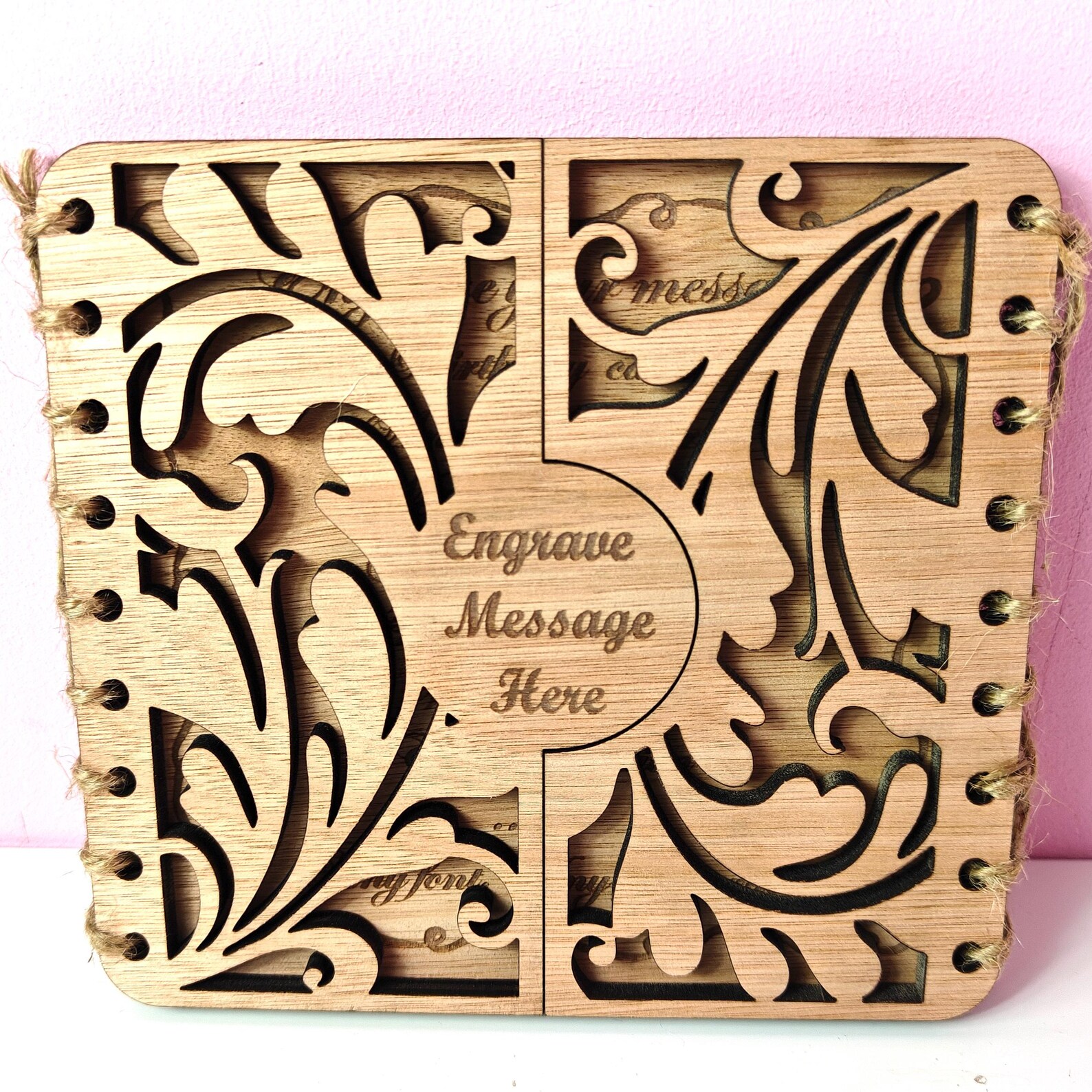 Custom Made Personalised Wood Plaque Card Laser Cut Carved Engraved ...