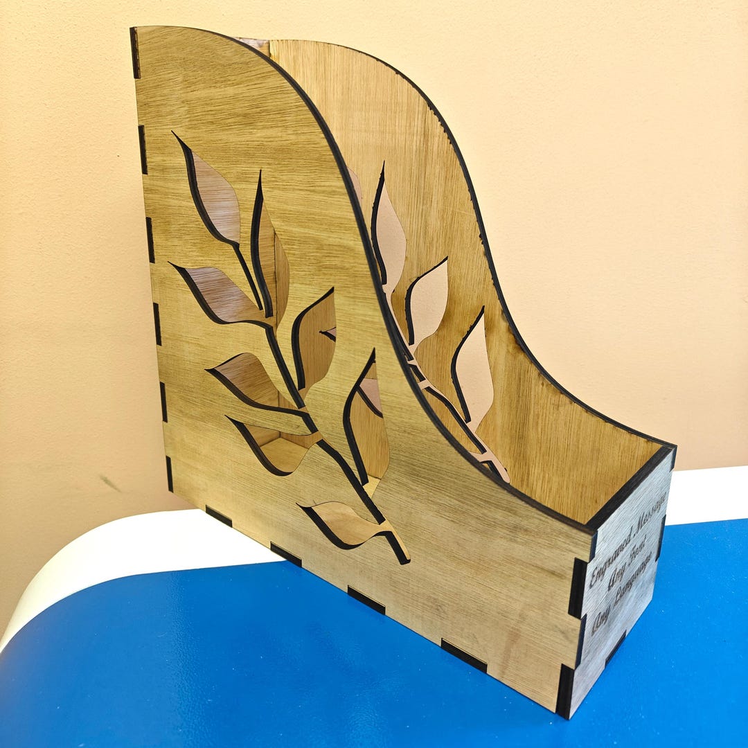 Personalised Bespoke Custom Made Wood File Book Folder Holder Storage ...