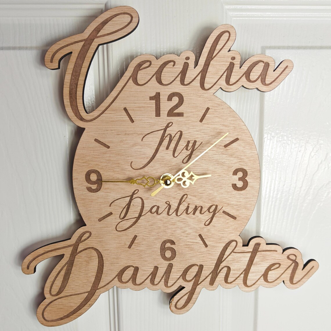 Custom Made Personalised Bespoke Wood Wooden Laser Cut Engraved Wall ...
