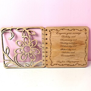 Custom Made Personalised Wood Plaque Card Laser Cut Carved Engraved ...