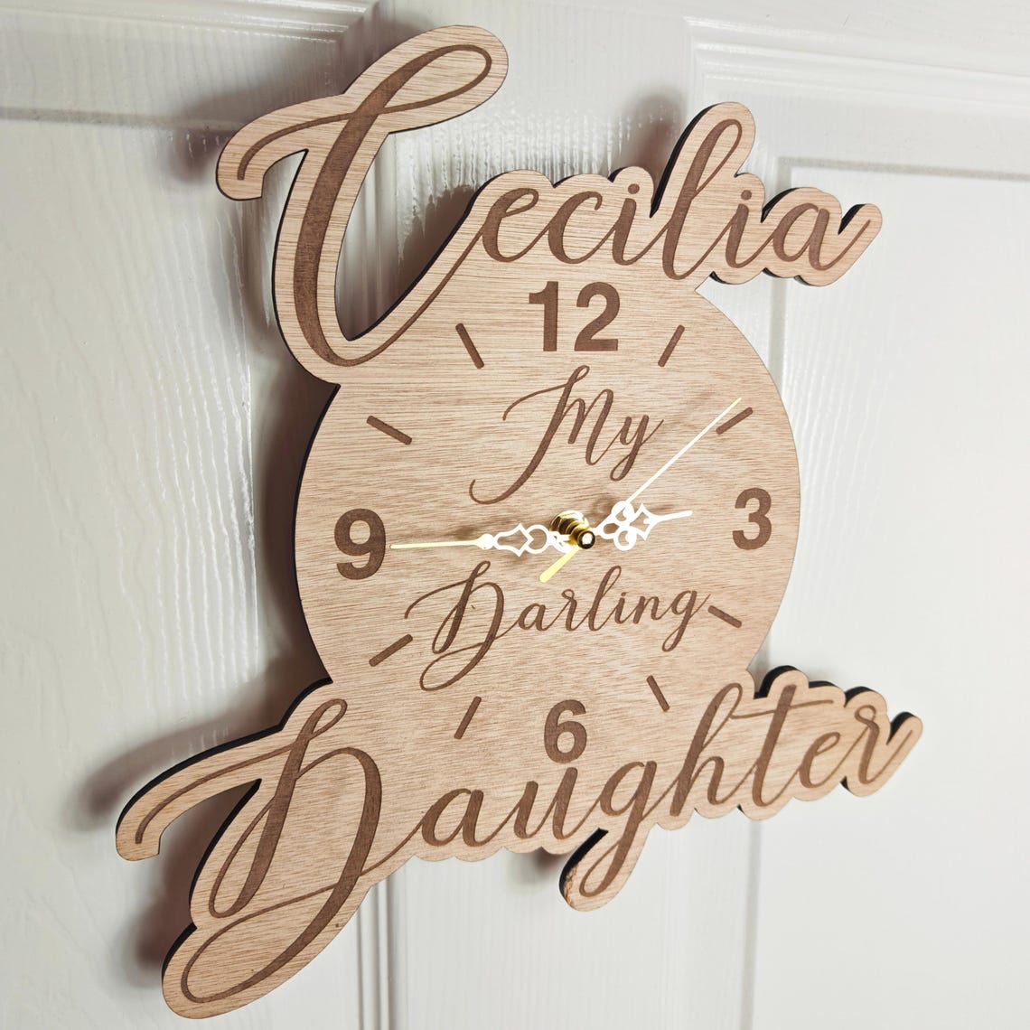 Custom Made Personalised Bespoke Wood Wooden Laser Cut Engraved Wall ...