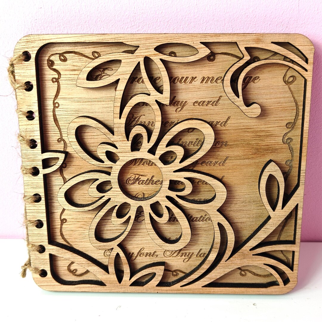 Custom Made Personalised Wood Plaque Card Laser Cut Carved Engraved ...