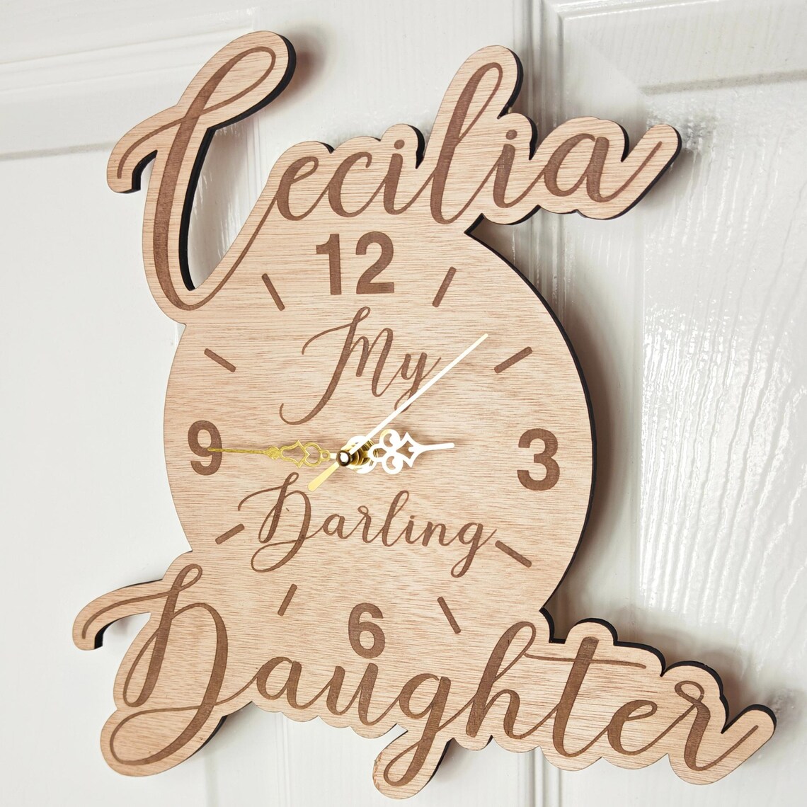 Custom Made Personalised Bespoke Wood Wooden Laser Cut Engraved Wall ...