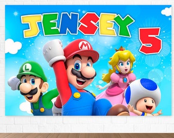 Super Mario Circle Backdrop - Etsy