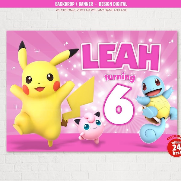 Pikachu Backdrop - Etsy