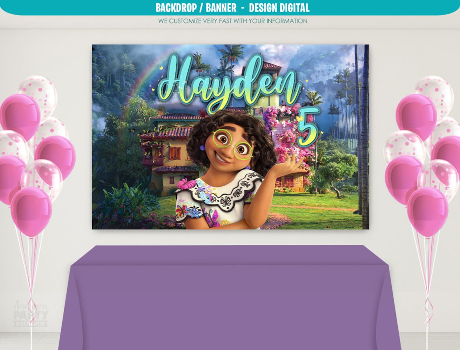 Encanto Backdrop Encanto Birthday Encanto Banner Encanto - Etsy