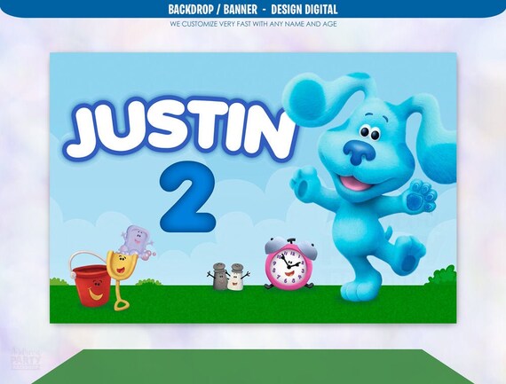 Blues Clues Banner Birthday Backdrop Blues Clues Party - Etsy Canada