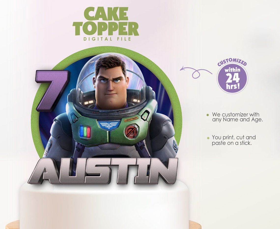 Lightyear Cake Topper Lightyear Birthday Lightyear Party - Etsy