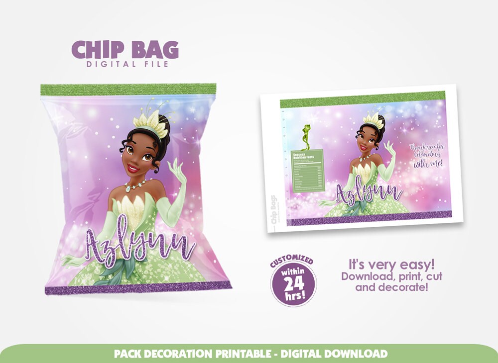 Tiana Birthday Decorations Labels Tiana Party Decorations - Etsy