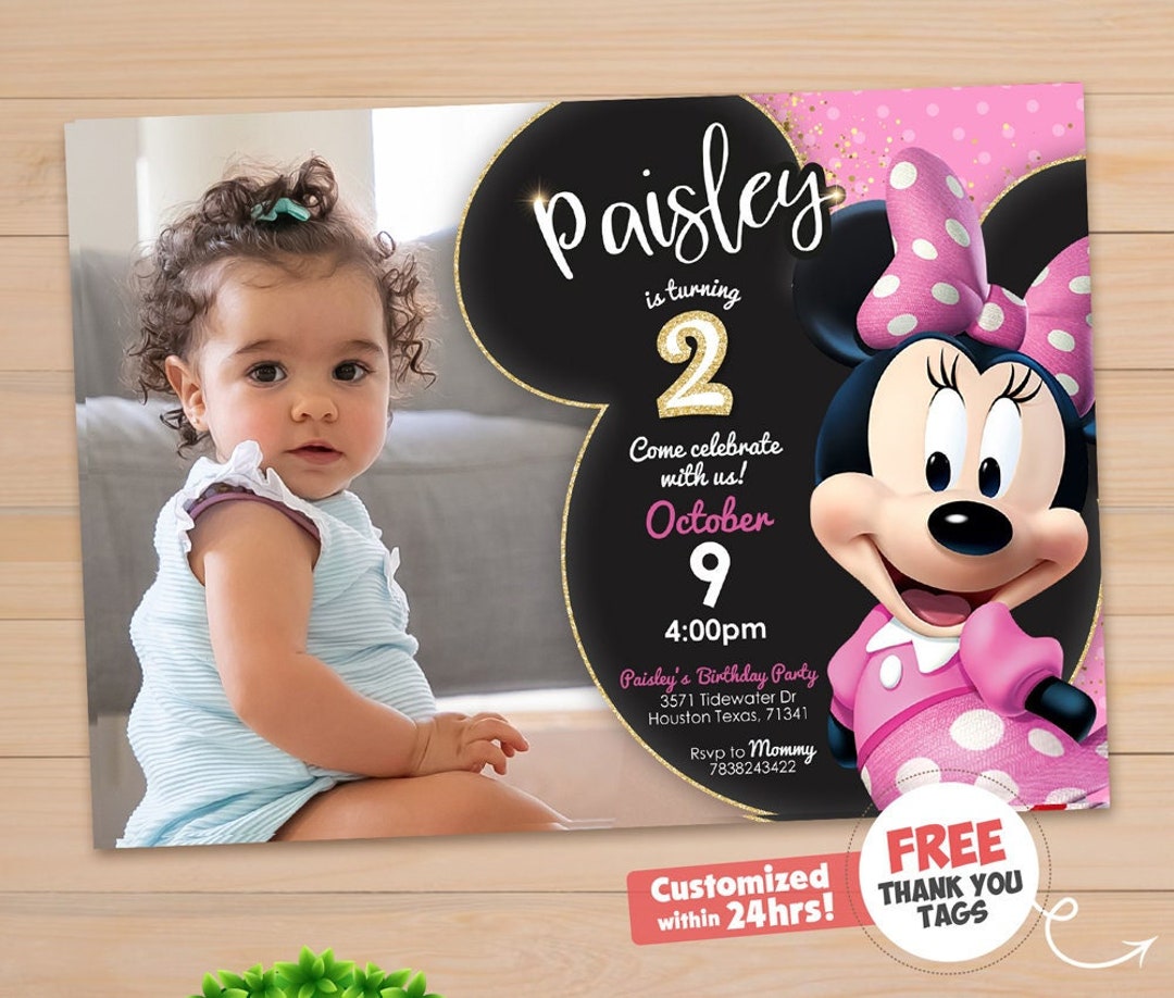 Minnie Mouse Background For Invitation