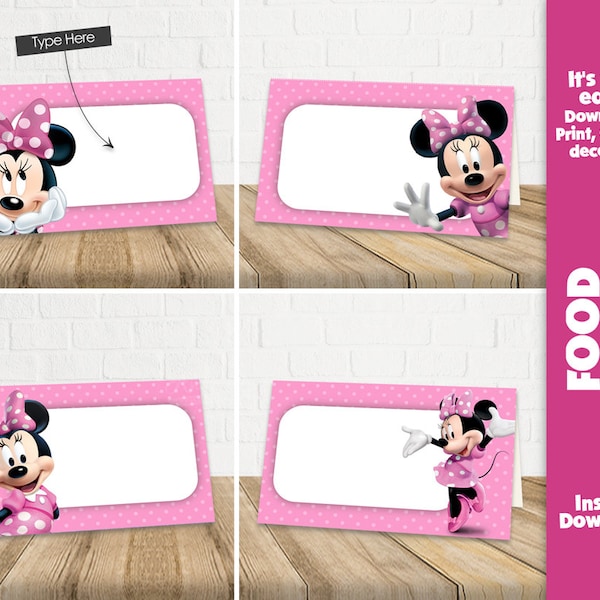 Minnie Food Labels - Etsy