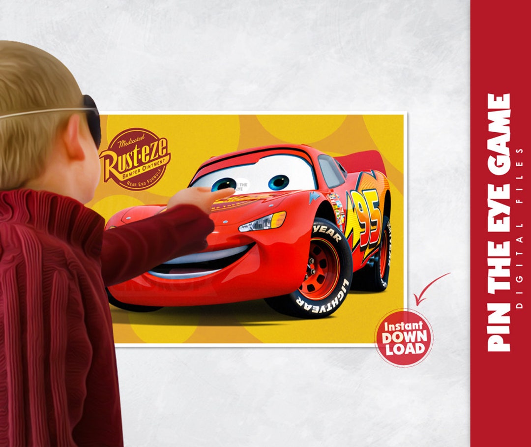 Cars Pin the Eye Game, Cars Birthday Game Printable, Game for Kids ...