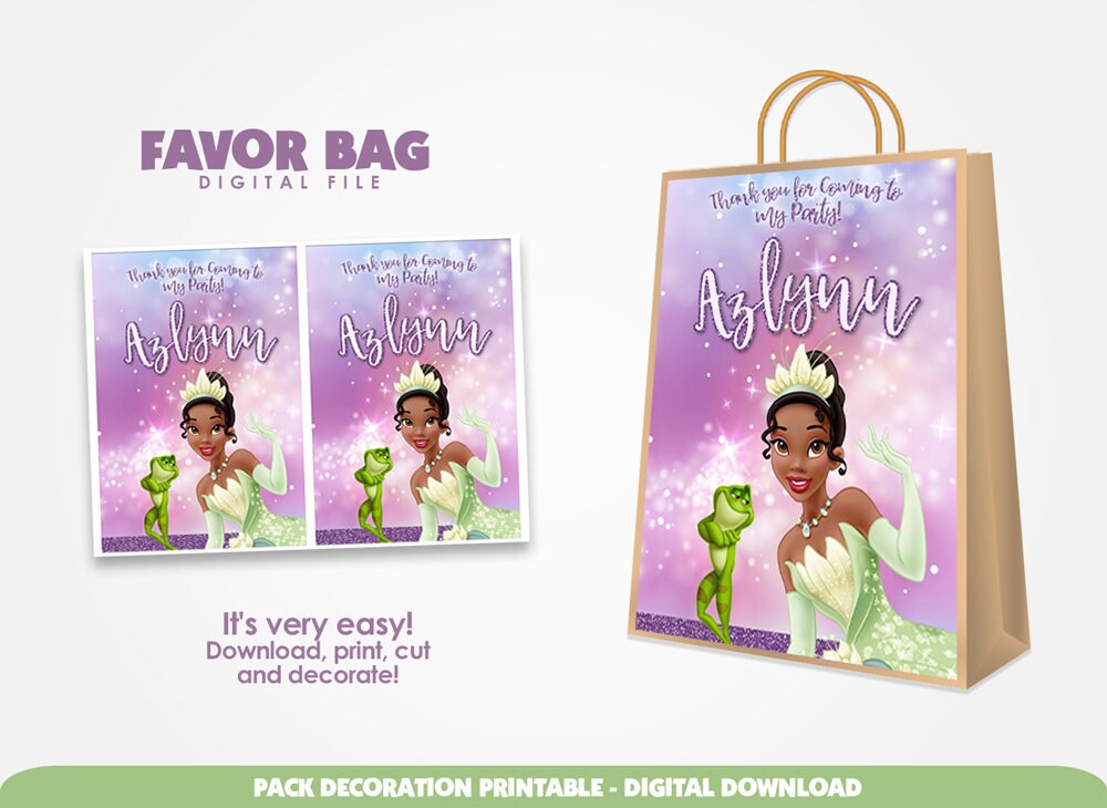 Tiana Birthday Decorations Labels Tiana Party Decorations - Etsy