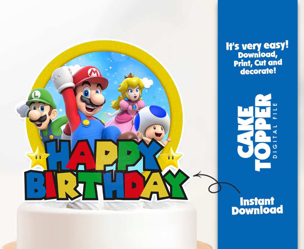 Super Mario Bros Cake Toppers