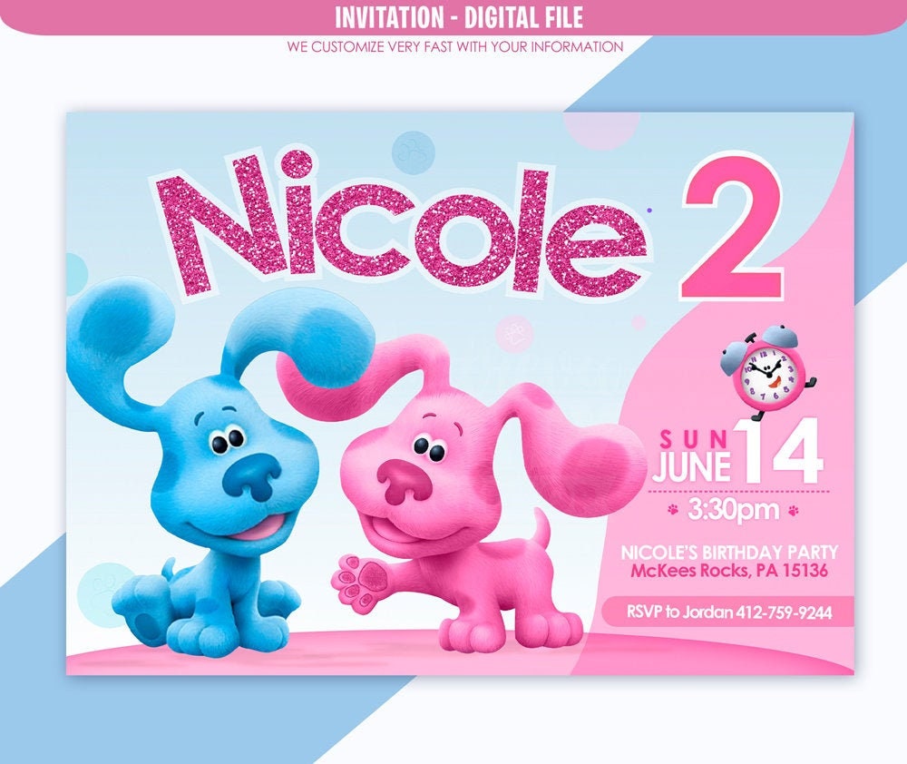 Blues Clues Birthday Invitation Template Free