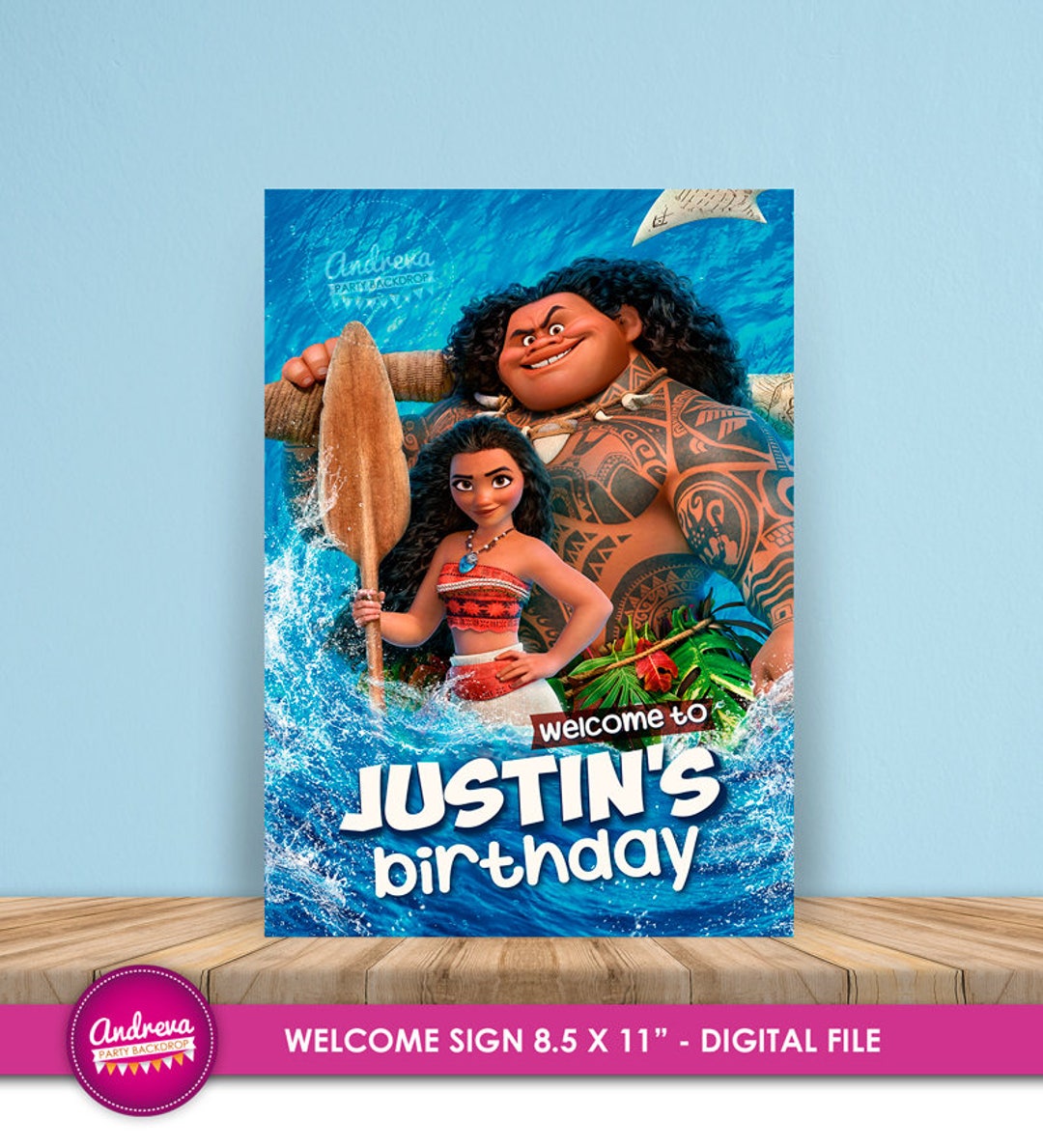 Moana Welcome Sign, Moana Birthday Party, Moana Printable, Moana Banner ...