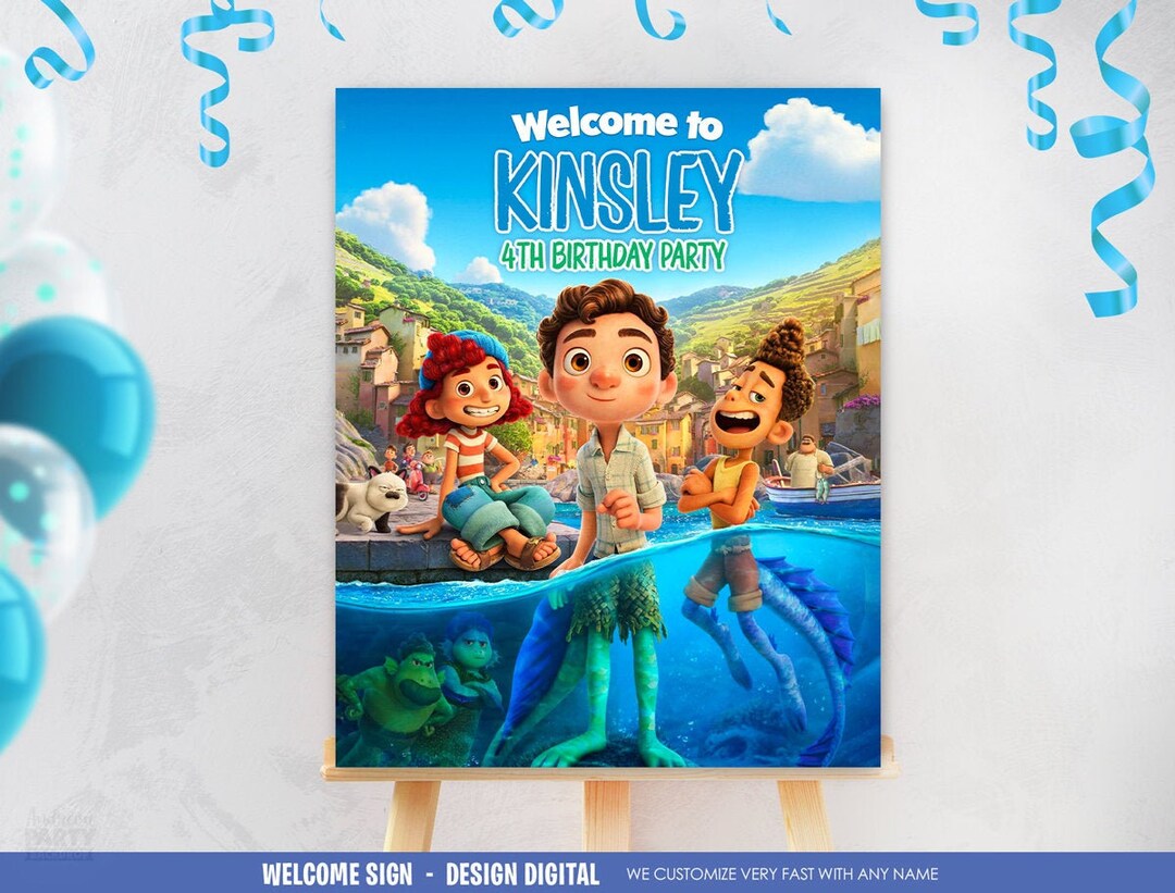 Luca Banner Printable, Luca Custom Banner Birthday Decoration, Wall Art ...