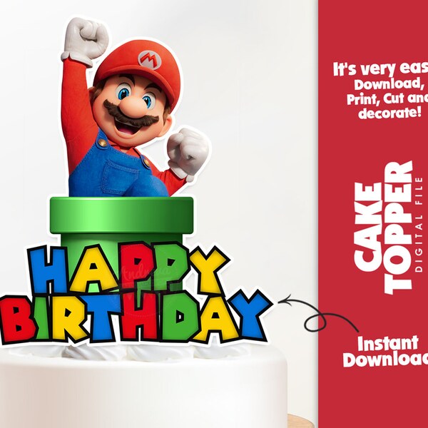 Super Mario Topper - Etsy