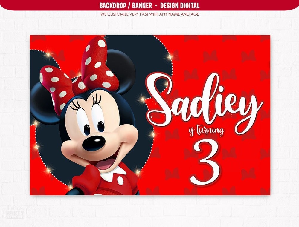 Red Minnie Mouse Birthday Wallpaper