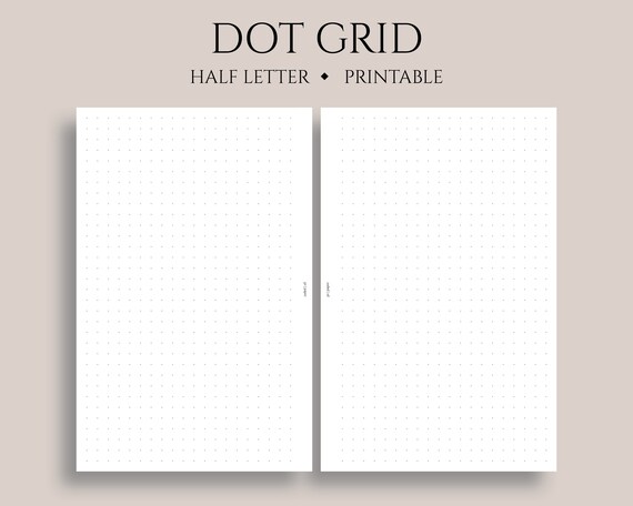 Dot Grid Printable Planner Inserts Dotted Filler Paper | Etsy