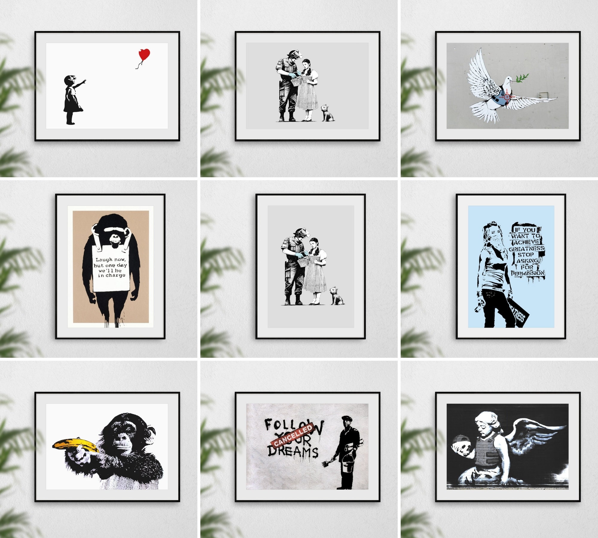 Banksy Prints Banksy Wall Art Banksy Print Banksy Pictures - Etsy UK