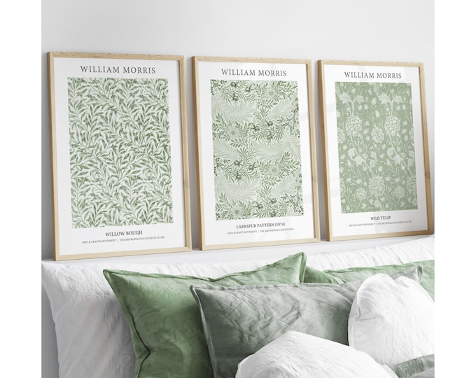 William Morris Prints, Sage Green Prints, Bedroom Posters, Living Room ...